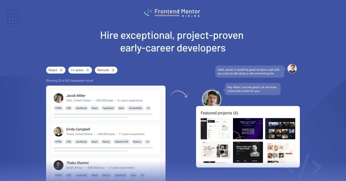 Hire exceptional junior front-end and full-stack developers | Frontend ...